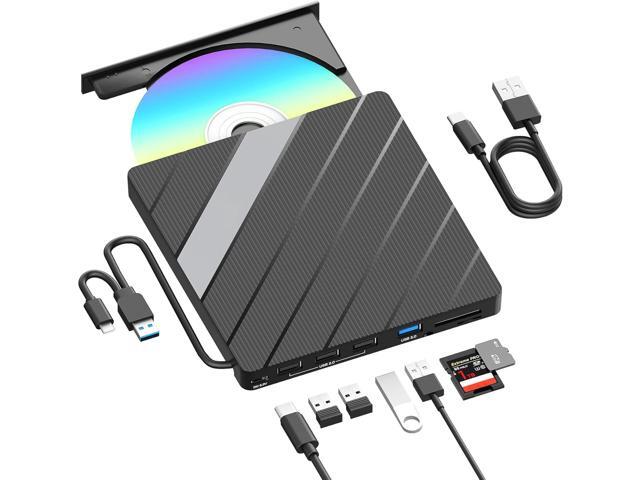 AUBEAMTO External CD DVD Drive USB C USB 3.0, Portable CD DVD +/-RW ...