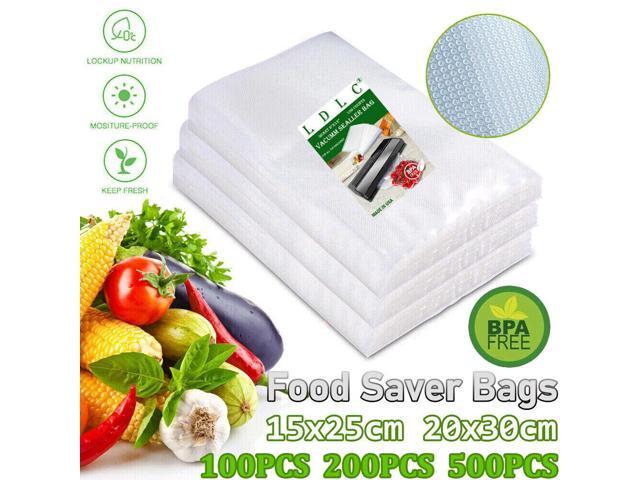 200 Pint 6" x 10" Food Vacuum Sealer Bags Embossed Vac And Pac Bags ...