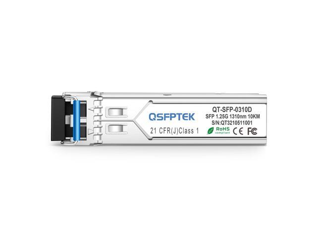 QSFPTEK SFP Module LC Gigabit Single-Mode Mini-GBIC Transceiver 1000BASE-LX/LH for Juniper EX ...