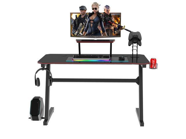 Steelway 47 Inch Ergonomic Gaming Desk,PC Computer Table with Carbon ...