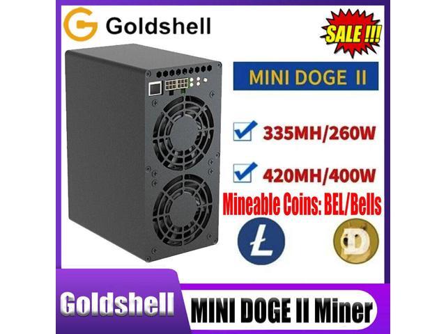 New Goldshell Mini Doge Miner 420MH 400W Doge/LTC Bells Miner Mining NO ...