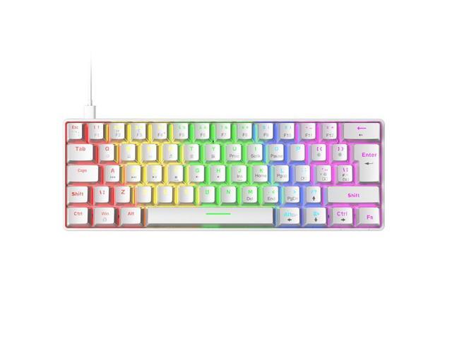 T60 mechanical gaming keyboard blue switch 62-key USB type C wired ...