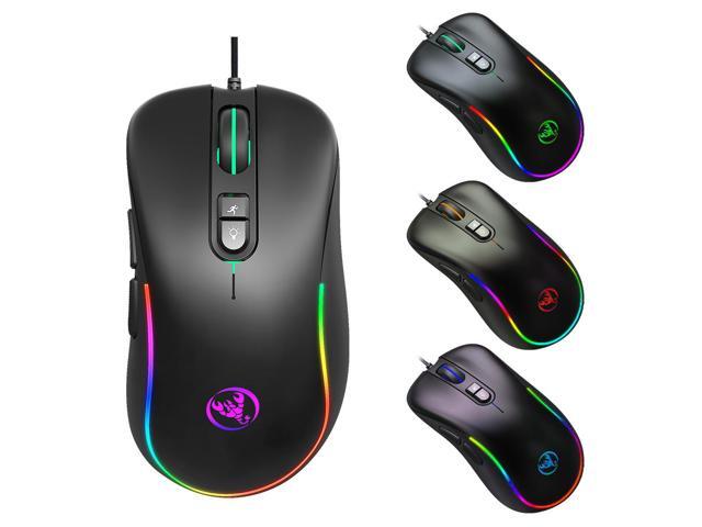SPTUO Gaming Mouse Wired 7D Programmable RGB Backlight 6400 DPI ...