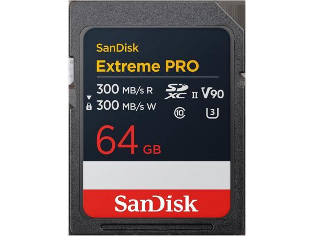 SanDisk Extreme PRO 64GB SDXC UHS-II Card, Up to 300MB/s Read and 300MB ...