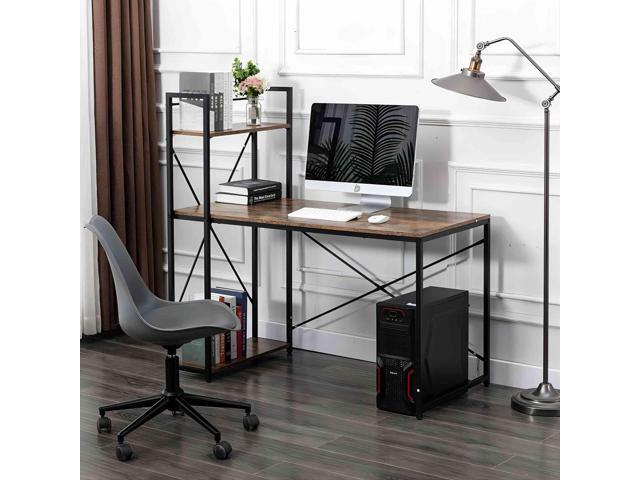 Anysun 48 Computer Desk with Storage Shelves - Modern Metal Frame ...
