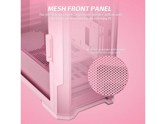 Vetroo M03 Pink Compact Computer Case Micro ATX Mini ITX Pink Gaming PC ...