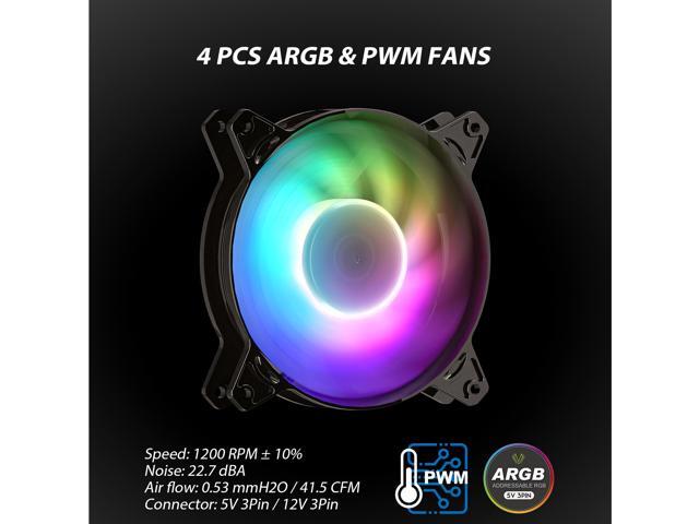 Vetroo M03 Black Compact Computer Case Micro ATX Mini ITX Pink Gaming ...