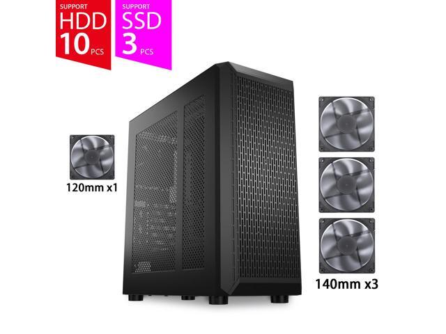 Classico Storage Case ATX Computer Case Mid Tower with 3x140mm &1x ...