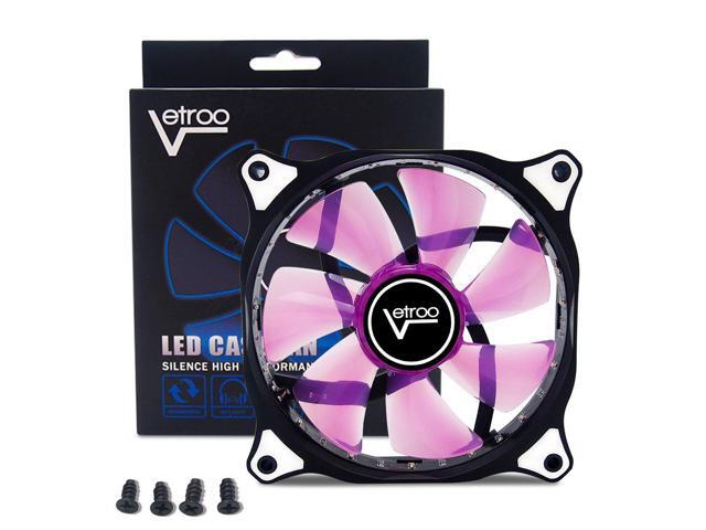 2pcs Vetroo 120mm Purple case fan with 15 LED Cooling Fans for Computer ...