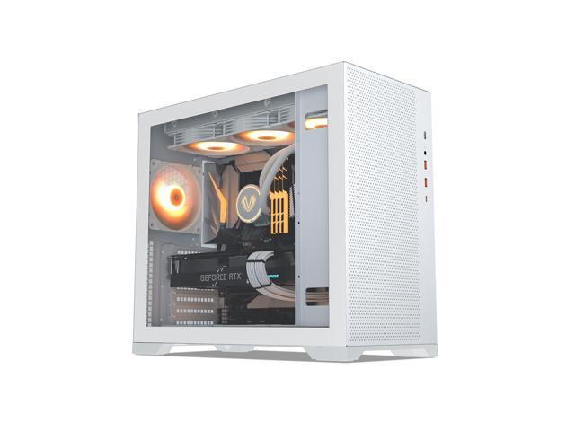 Vetroo AL-MESH-7C White Compact ATX PC Case, Front Power Supply, Top ...