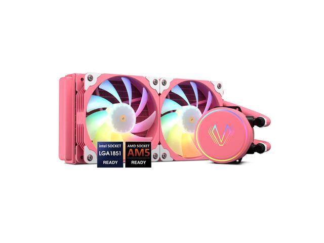 Vetroo V240 Liquid CPU Cooler 240mm Addressable RGB Pump PWM & FDB Fans ...