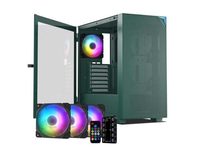 VETROO AL800 Full Tower PC Computer Case w/Door Opening Design Tempered ...