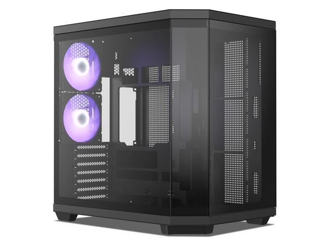 Vetroo CT3 ATX Mid-Tower Gaming Computer PC Case, Triple-Sided Tempered ...