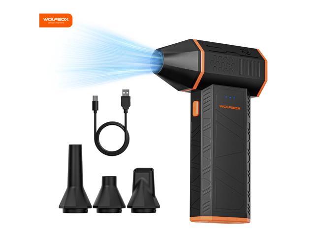 WOLFBOX MF50 Cordless Air Duster - 110000 RPM High-Speed, 3-Speed Adjustable, Rechargeable ...