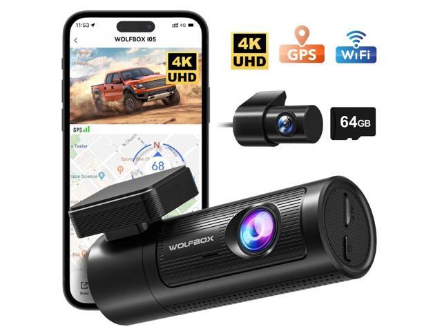 WolfBox I05 Dual Dash Cam Front and Rear, 4K UHD + 1080P Cars DashCam ...