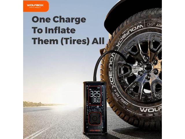 WOLFBOX Cordless Tire Inflator - 150 PSI Digital Air Compressor ...