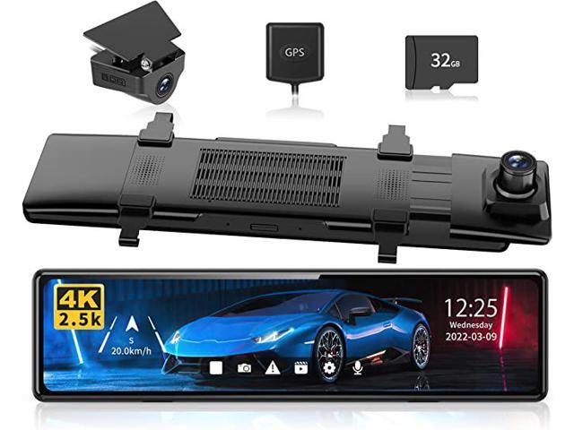 REDTIGER Rear View Mirror Camera for Cars, 4K+2.5K Mirror Dash Cam ...