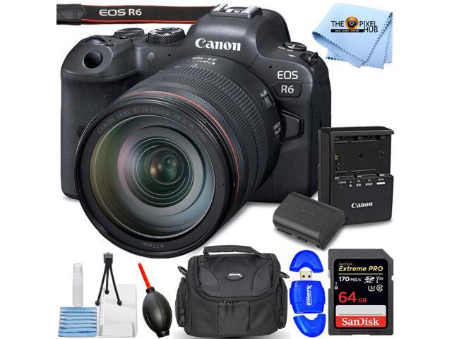 Canon EOS R6 Mirrorless Camera with 24-105mm f/4 Lens - 7PC Accessory ...