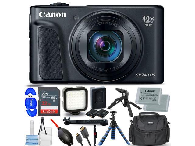 Canon PowerShot SX740 HS Digital Camera (Black) 2955C001 - 12PC ...
