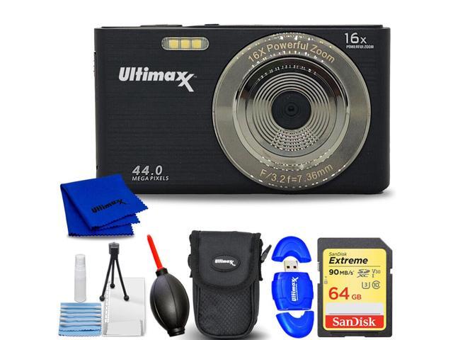 Ultimaxx 44MP Digital Compact Camera with 16x Digital Zoom w/ 32GB Card ...
