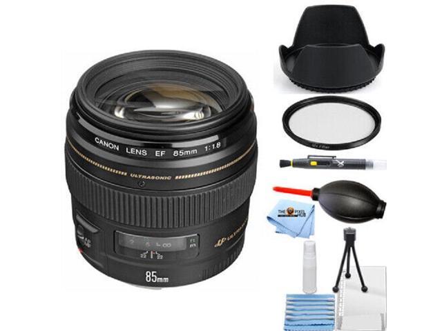 Canon EF 85mm f/1.8 USM Lens 2519A003 + UV Filter and Tulip Hood Lens ...