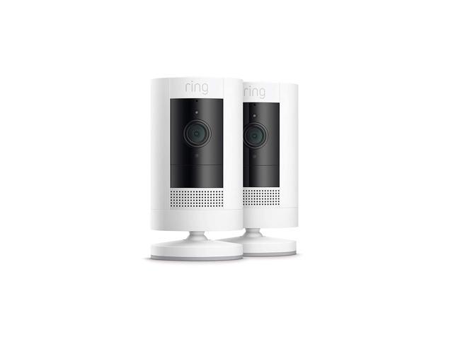 Ring Stick Up Cam Battery White 2 Pack Wireless Indoor/Outdoor Camera - Newegg.com