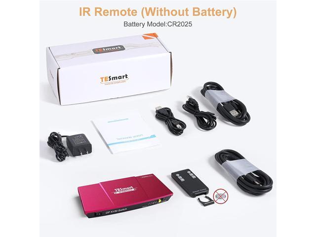TESmart KVM Switch DisplayPort + USB Port KVM Switch 4K@60Hz 4:4:4 ...