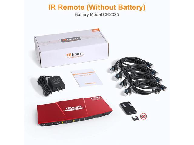 TESmart HDMI KVM Switch 4 Port 4K@60Hz Ultra HD 4x1 HDMI KVM Switcher ...