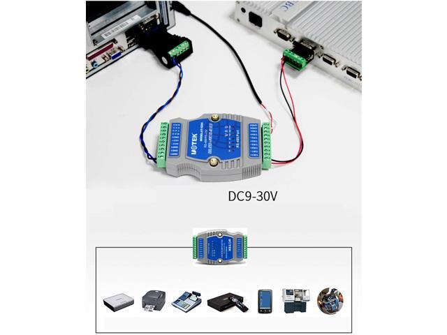 UOTEK RS232 RS485 to RS485 Hub 4 Ports RS-485 Din Rail Hub Industrial ...