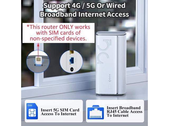 UOTEK Portable 5G WiFi CPE Router 5G WiFi 6 802.1ax LTE Wireless Router ...