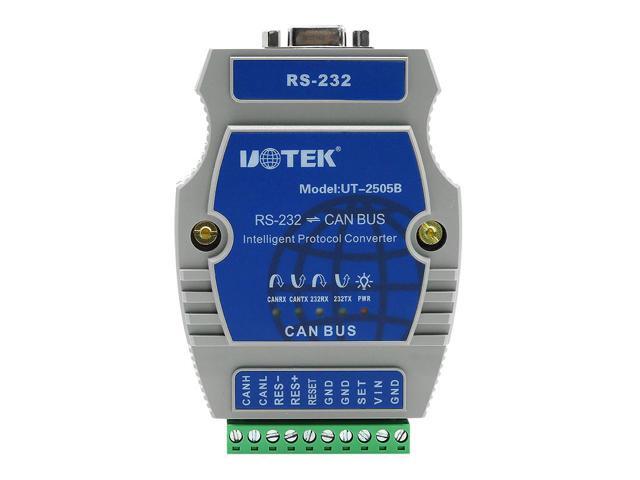 UOTEK Industrial Grade RS-232 to CAN BUS Converter with Protocol Canbus ...