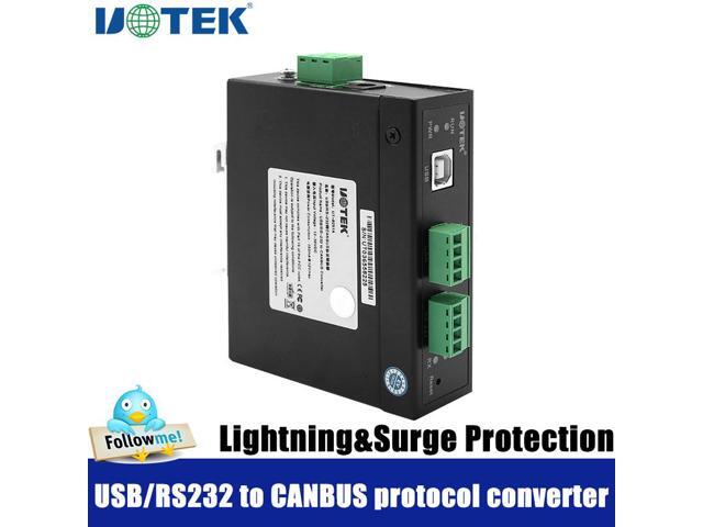 UOTEK Industrial USB RS-232 to CAN BUS Converter with Protocol Canbus RS232 USB 2.0 Adapter ...