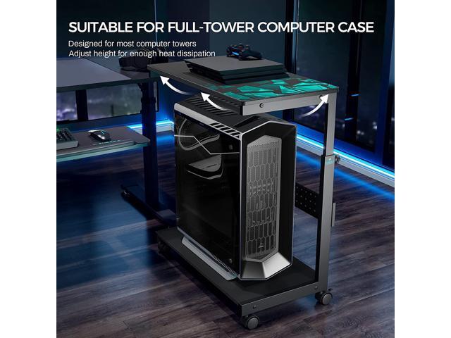 EUREKA ERGONOMIC Height Adjustable Computer Tower Stand, 2-Tier ATX ...