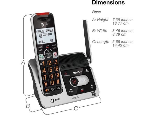 AT&T BL102-2 DECT 6.0 2-Handset Cordless Phone for Home with Answering ...