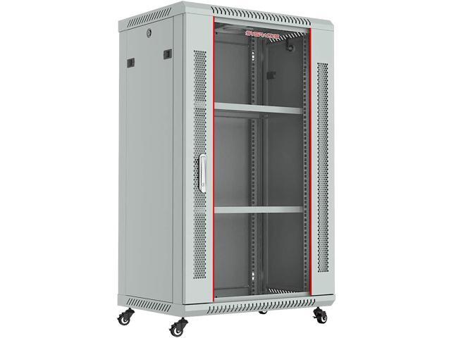 Network Data Cabinet - 18U Rack Mount - Wall Mount IT Rack - Locking ...