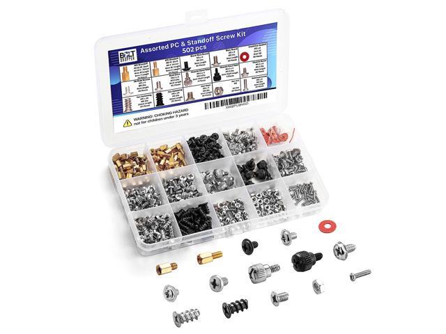 502pc Computer Screws Assortment Kit | Motherboard Standoff Risers ...
