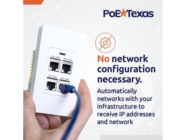 4 Port in-Wall Gigabit PoE Extender with IEEE 802.3bt Uplink - Power ...