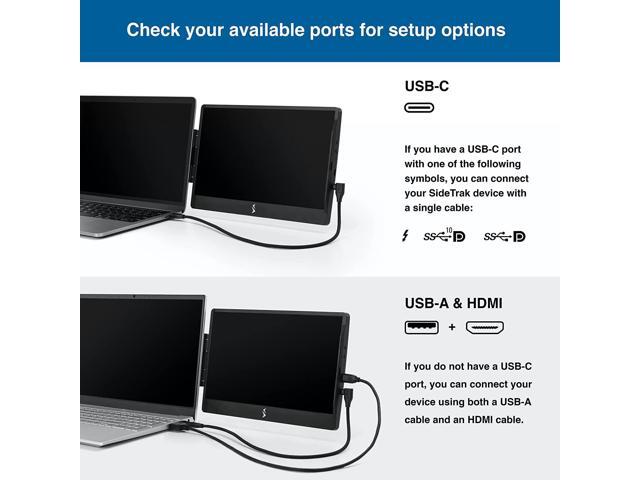 Swivel 14 Patented Attachable Portable Monitor for Laptop | FHD TFT USB ...