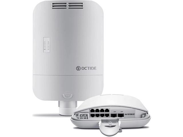Octide Outdoor Weatherproof PoE Switch, with 8×Gigabit Poe/Uplink ...