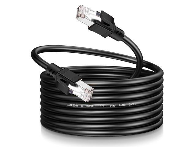 Lteirwe Cat8 Ethernet Cable 200Ft S/FTP Outdoor&Indoor Heavy Duty High ...