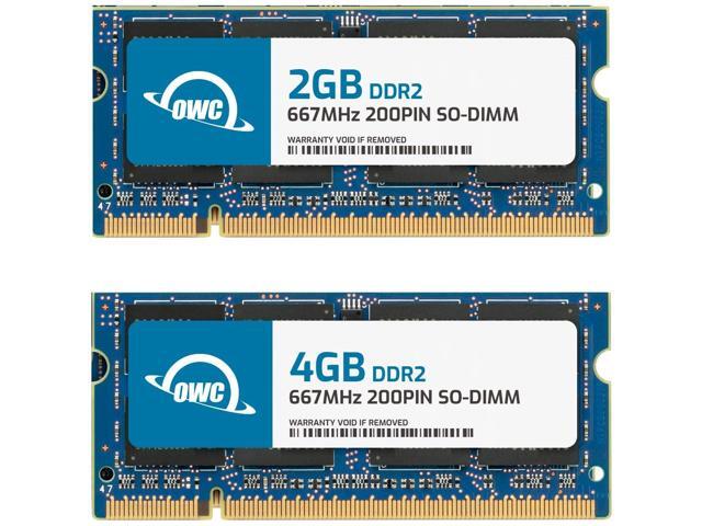 OWC 6GB (2GB + 4GB) PC5300 DDR2 667MHz SO-DIMMs Memory RAM Upgrade ...