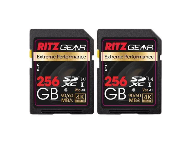 RITZ GEAR Extreme Performance High Speed UHS-I SDXC 256GB 90/60 MB/S U3 ...