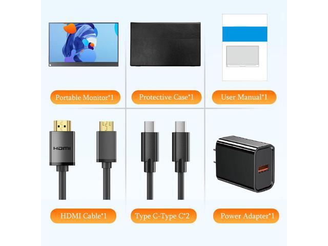 Portable Monitor Zero Frame, 15.6" Ultra Slim 1080P FHD 100% sRGB ...