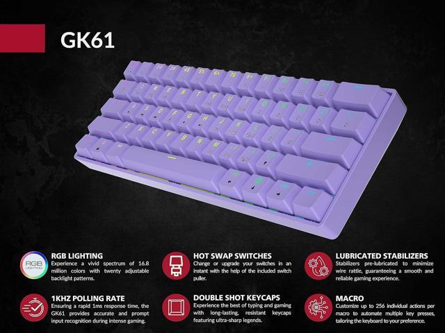 GK61 Mechanical Gaming Keyboard - 61 Keys Multi Color RGB Illuminated ...