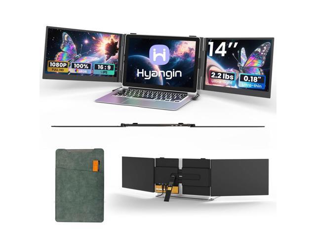 Hyangin S8 PRO 14" Triple-Screen Portable Monitor, Ultra-Slim 1.02kg ...