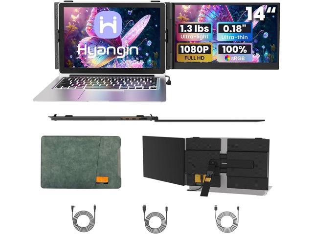 Hyangin S8 14" Portable Monitor for Laptop, Ultra-Slim 1080P IPS USB-C ...