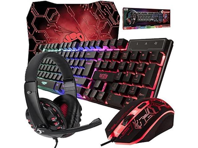 Gaming Keyboard and Mouse and Mouse pad and Gaming Headset, Wired LED ...