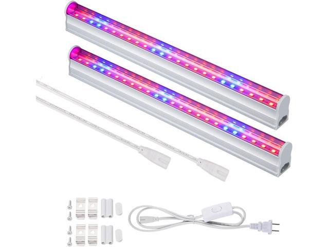 LED Grow Light, 2pcs T5 Tube SMD2835 High Brightness Red Blue Spectrum ...