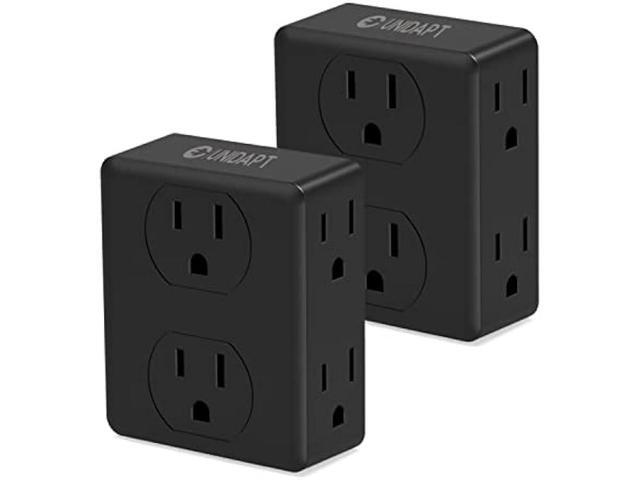 Multi Plug Outlet Splitter, Unidapt Multiple Outlet Extender Box with 6 ...