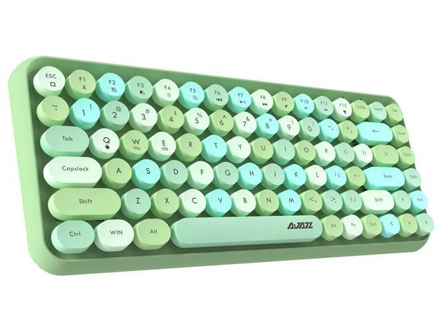 AJAZZ 308I Wireless Bluetooth Keyboard with Compact 84 Keys Cute Retro ...